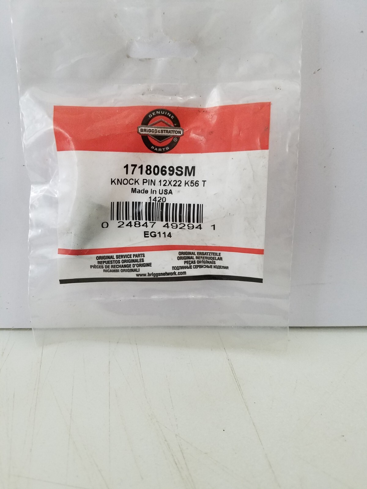 Briggs & Stratton Knock Pin 1718069SM - OEM Packaging - NEW - B3C | eBay