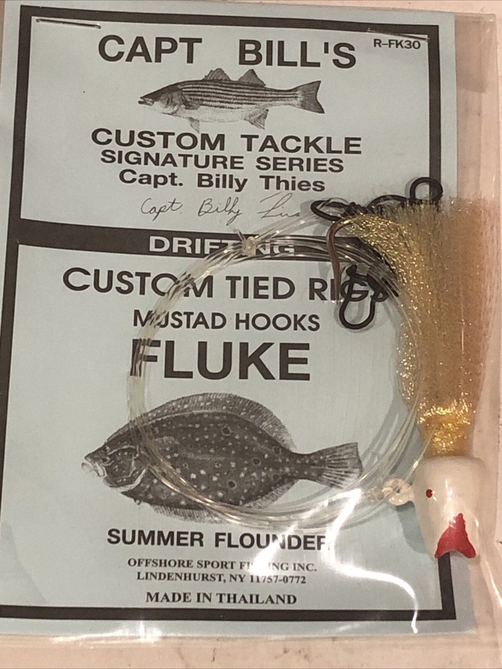 5 New Packs Captain Bills Flounder Fluke Redfish Trout Snook Rigs | eBay