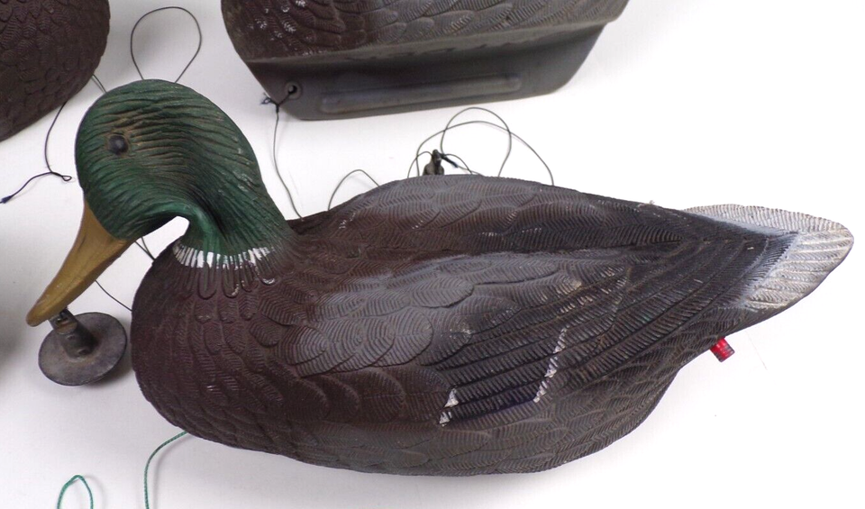 Vintage Inflatable Rubber Mallard Duck Decoys 14 1/4" Long Lot of 4 ...