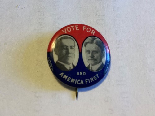 1916 WOODROW WILSON MARSHALL President campaign Jugate pinback Button ...