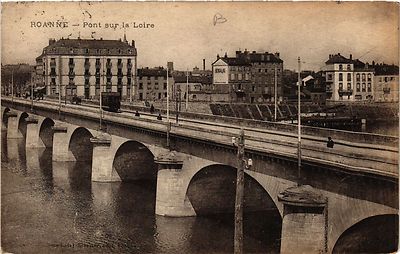 CPA ROANNE Pont sur la Loire (339116) | eBay