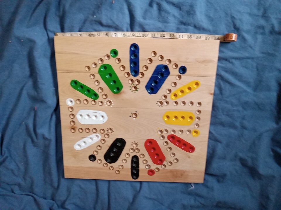 {J150}Handmade 18x18x1 Inch Jumbo Wooden Aggravation 4-6 Player Game ...