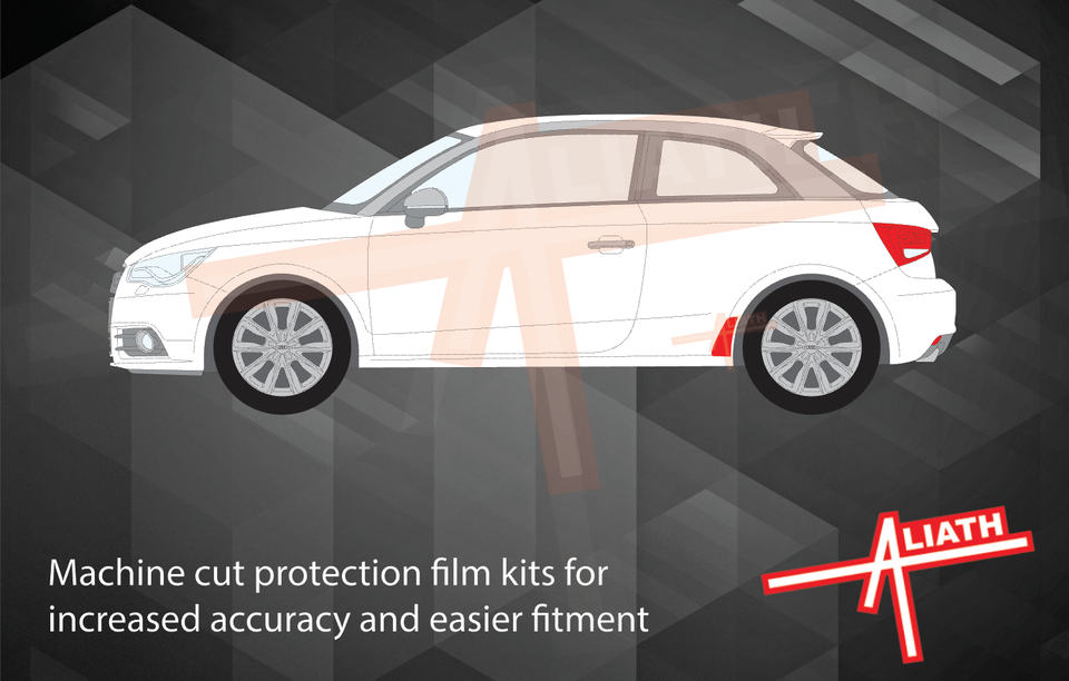 Fits Audi A1 3dr 8X 10-18 CLEAR Rear Arch Stone Chip Guard Paint ...