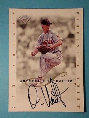 1996 Leaf Signature Series Extended AUTO Dan Naulty Minnesota Twins ⚾ ...