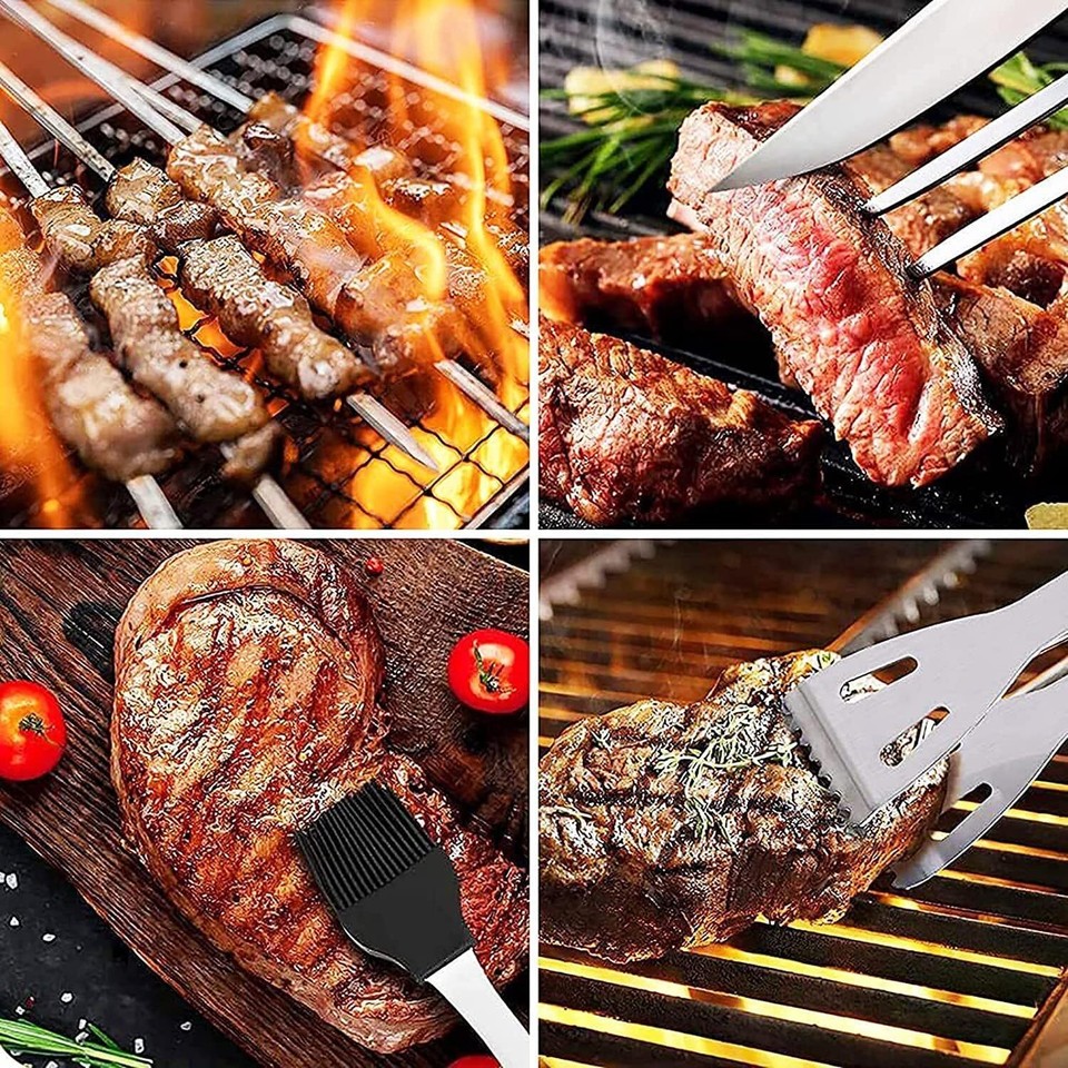 20 Pcs Grill Tools Set Stainless BBQ Grilling Barbecue Accessories ...
