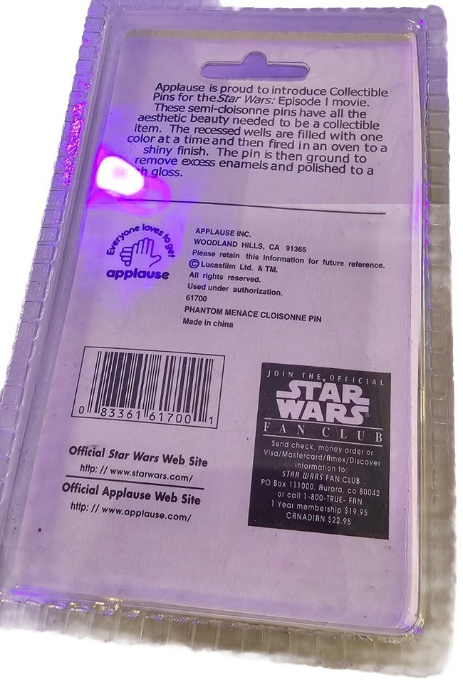 Vintage Disney Pin - Star Wars Episode I Collectible Pin - Phantom ...