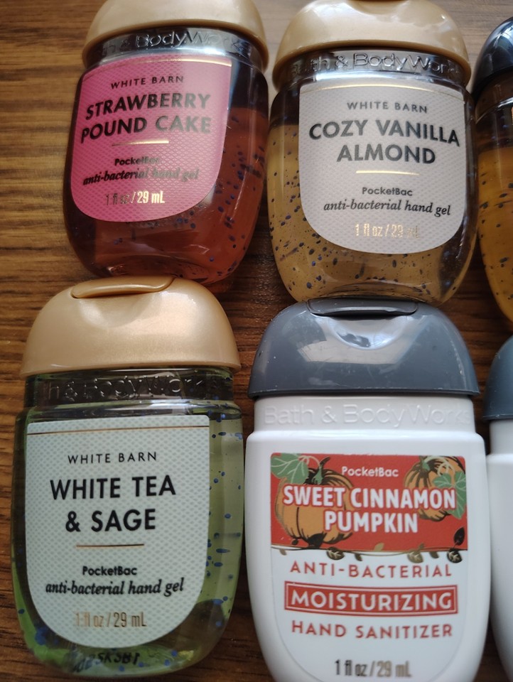 Bath and Body Works White Barn PocketBac Hand Gel Hand Sanitizer Bundle ...
