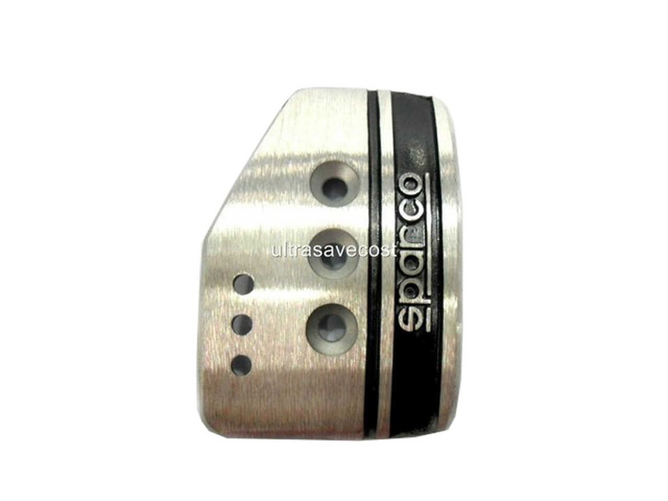 New Sparco Silver Aluminum Non Slip Sport Pedal Brake Pad Covers Manual ...