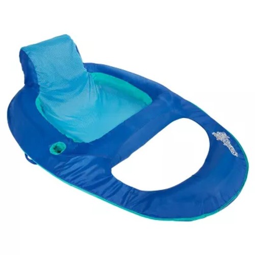 SwimWays Spring Float Recliner Swim Lounger for Pool or Lake with Hyper ...