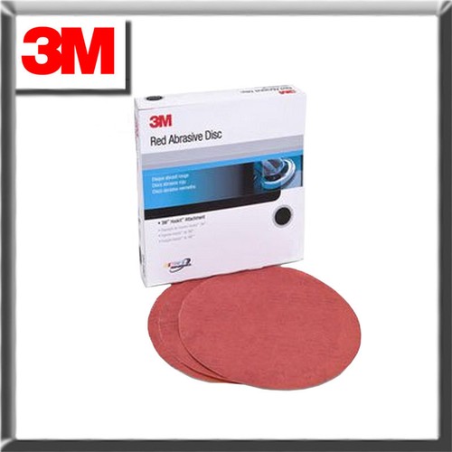 3M 01261 Red Abrasive Hookit Disc, 6 inch, P80 grit 1261 - 50 discs per ...