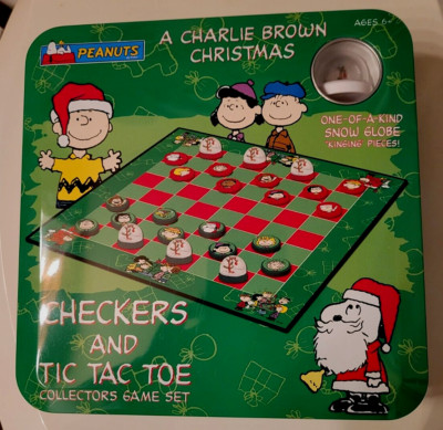 Peanuts "A CHARLIE BROWN CHRISTMAS" Checkers & Tic Tac Toe Game Set New ...