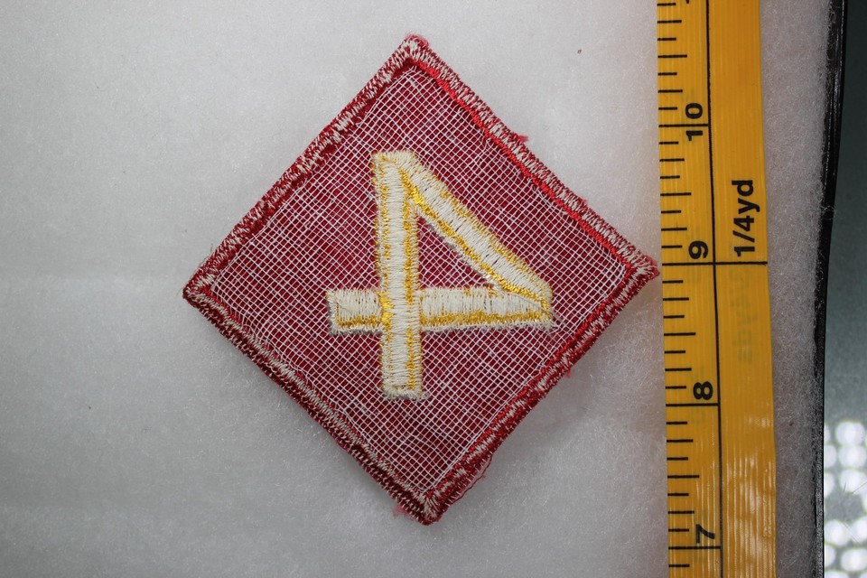 US WW2 USMC Marine Corps 4th Marine Division Twill Patch. N114 | eBay