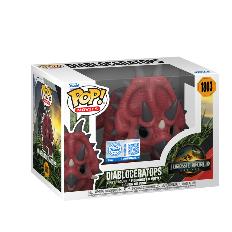 Funko Exclusive Pop! Vinyl: Diabloceratops #1803 + UV Pop Protector ...