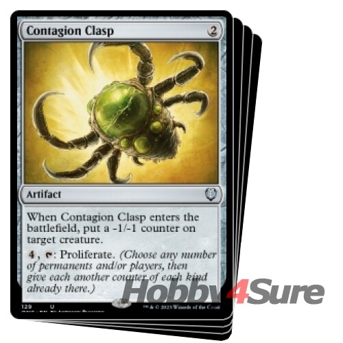 Contagion Clasp X4 M/NM Magic MTG Phyrexia: All Will Be One: Commander ...
