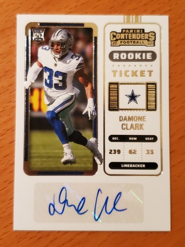 2022 Panini Contenders Rookie Auto #234 Damone Clark LSU Cowboys F | eBay