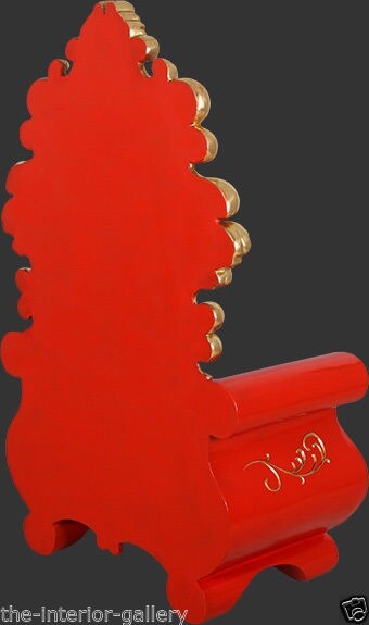 Santa Throne Chair - Christmas Decor - Red and Gold Santa Throne ...