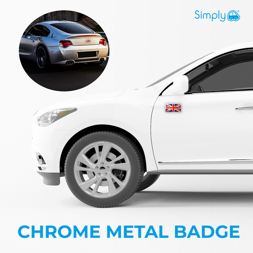 Union Jack self adhesive classic car van badge 7cm x 4cm UK flag emblem ...