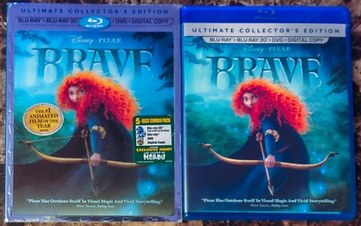 Brave 3D Blu-ray DVD Digital Copy 5-Disc Set Ultimate Ed w Lenticular ...