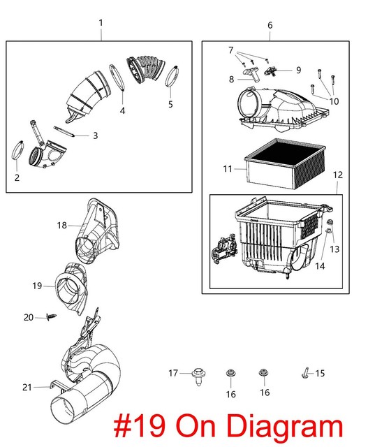 Engine Air Intake Hose-ST, VIN: L Mopar 68137143AC for sale online | eBay