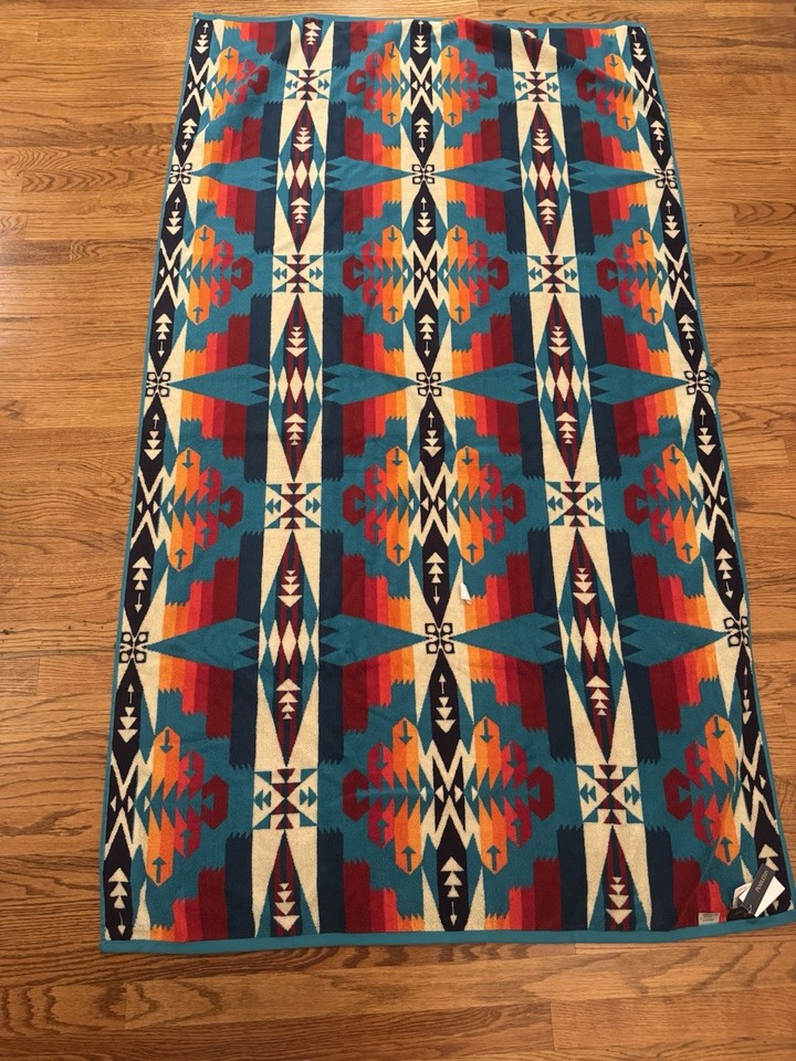 New Pendleton Beach Towel Blanket Tucson Turquoise Southwestern Spa 40” X 70” | eBay