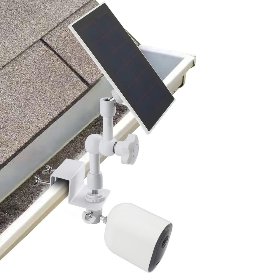 2-in-1 Weatherproof Gutter Mount for Solar Panel & Arlo Security ...