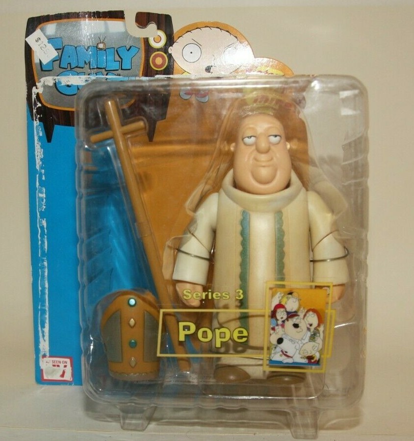 Mezco Family Guy Pope Series 3 Action Figure With Scepter And Headpiece ...