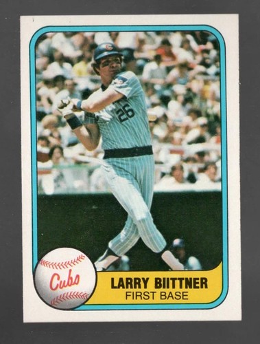 1981 Fleer Larry Biittner Chicago Cubs #314 Near Mint or Better | eBay