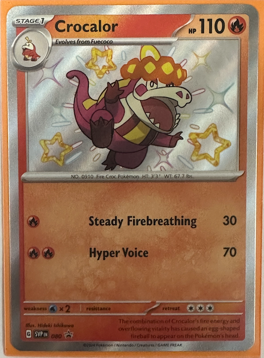 Pokemon - Crocalor - Shiny Holo Rare - Promo - SVP 080 - NM/M | eBay