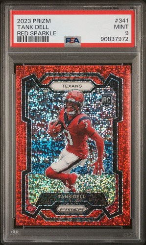 2023 Panini Prizm Tank Dell Red Sparkle SP Prizm RC #341 Texans PSA 9 ...