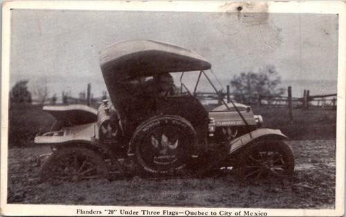 Vintage Postcard Flanders 20 Automobile Car Under Three Flags Quebec ...