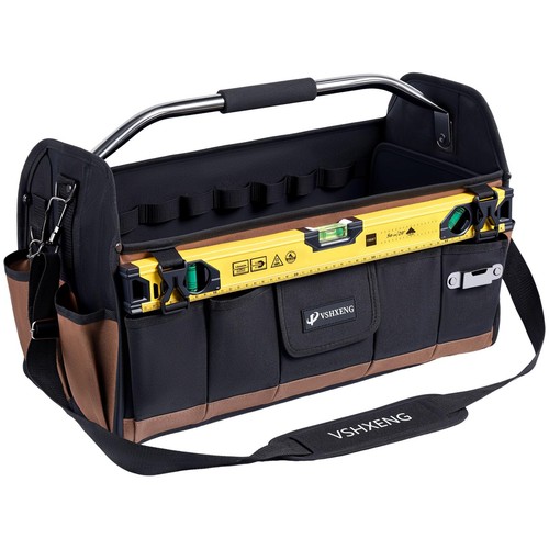 20 Inch Tool Bag, Foldable 19 Pockets Tool Tote Bags with Tool ...