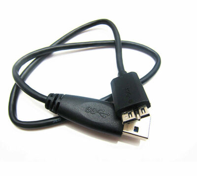 BLACK/BLUE USB 3.0 Data SYNC Cable Cord For Toshiba External Hard Drive ...