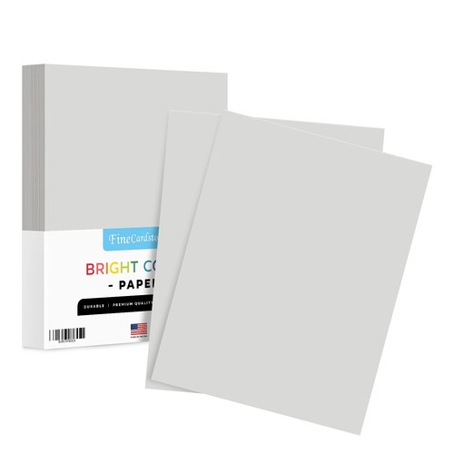 8.5 x 11" Gray Color Paper Smooth for School Office & Home Supplies ...