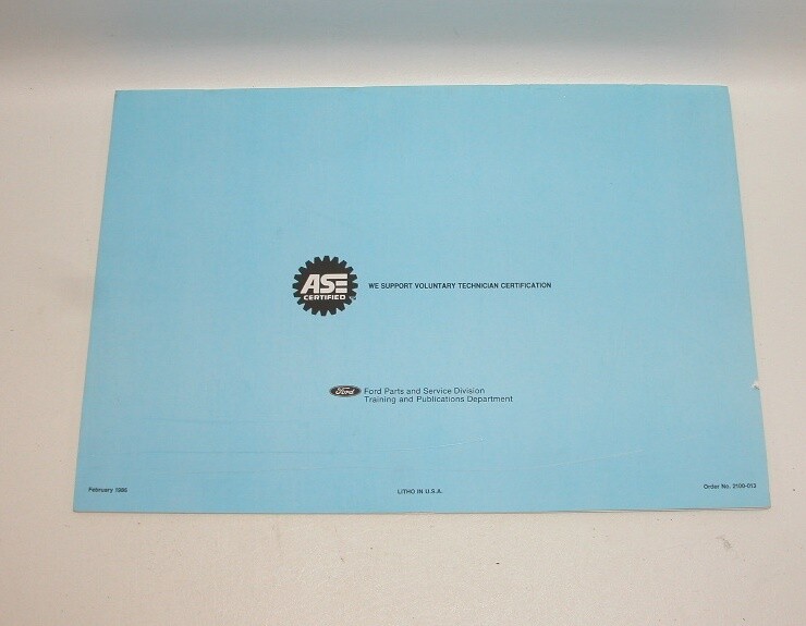 1984 Ford 2.3L HSC EEC IV FBC 85 86 2.3L HSC EEC Engine Control Systems ...