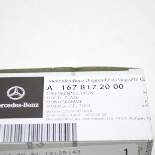 MERCEDES-BENZ GLE W167 FRONT RADIATOR GRILLE AMG BADGE A1678172000 | eBay