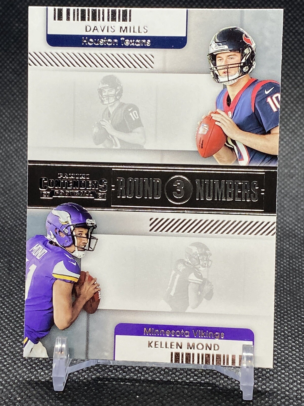 2021 Panini Contenders - Round Numbers #RN-DMI Davis Mills, Kellen Mond ...