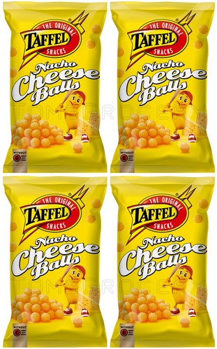 4 TAFFEL NACHO CHEESE BALLS European Snacks Chips Puffed Crisps 165g 5 ...