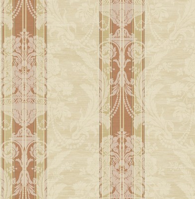 Antique Striped Bouquet Wallpaper in Sienna DV50801 from Wallquest | eBay