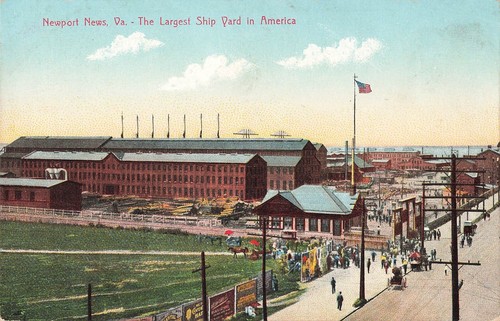Newport News, Virginia Postcard Largest Ship Yard in America c 1910 H6 ...