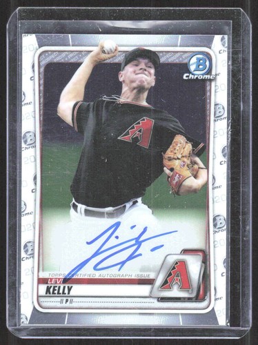 2020 Bowman Chrome Prospect Autographs Levi Kelly Arizona Diamondbacks ...