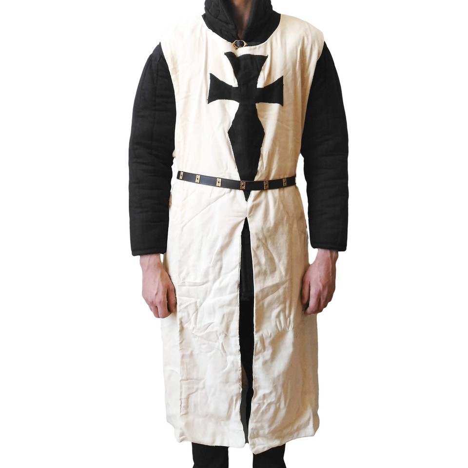 Knight Templar Tabard Surcoat with Cross Design Sleeveless Renaissance ...
