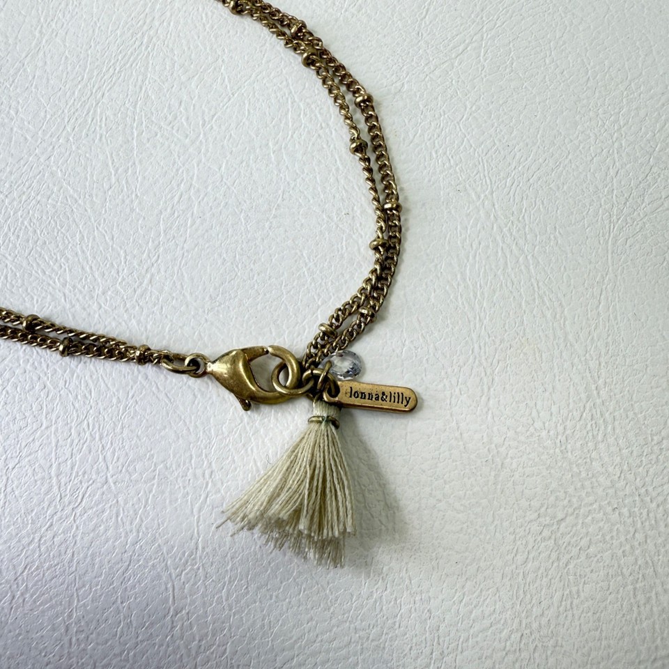 Lonna & Lilly Long Tassel Necklace Gold-Tone Chain Faceted Glass | eBay