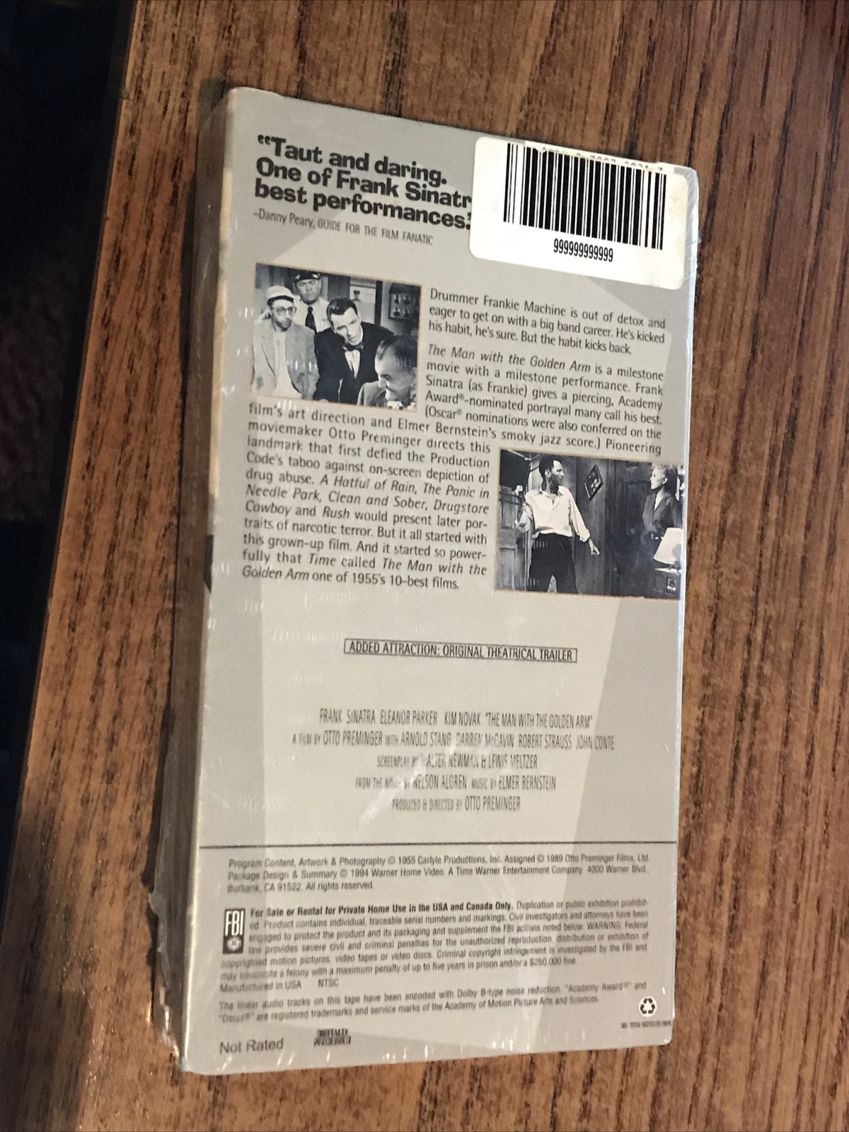 The Man with the Golden Arm - VHS - NEW (Rare in sealed condition ...