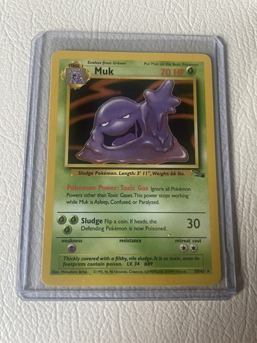 Pokémon TCG Muk Fossil 28 Regular Unlimited Rare | eBay