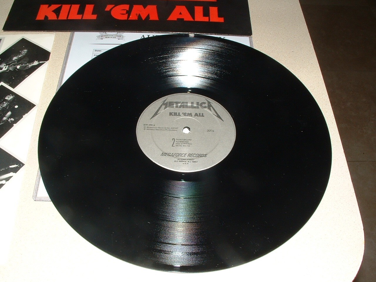 METALLICA 1983 MEGAFORCE RECORDS "KILL EM ALL" /500 LP 4X SIGNED BAS ...