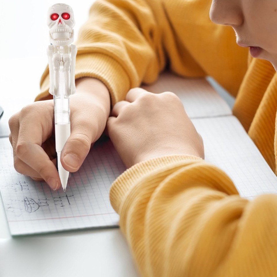 Skeleton Boxing Pens With LED Light Halloween Theme Pens Skeleton ...
