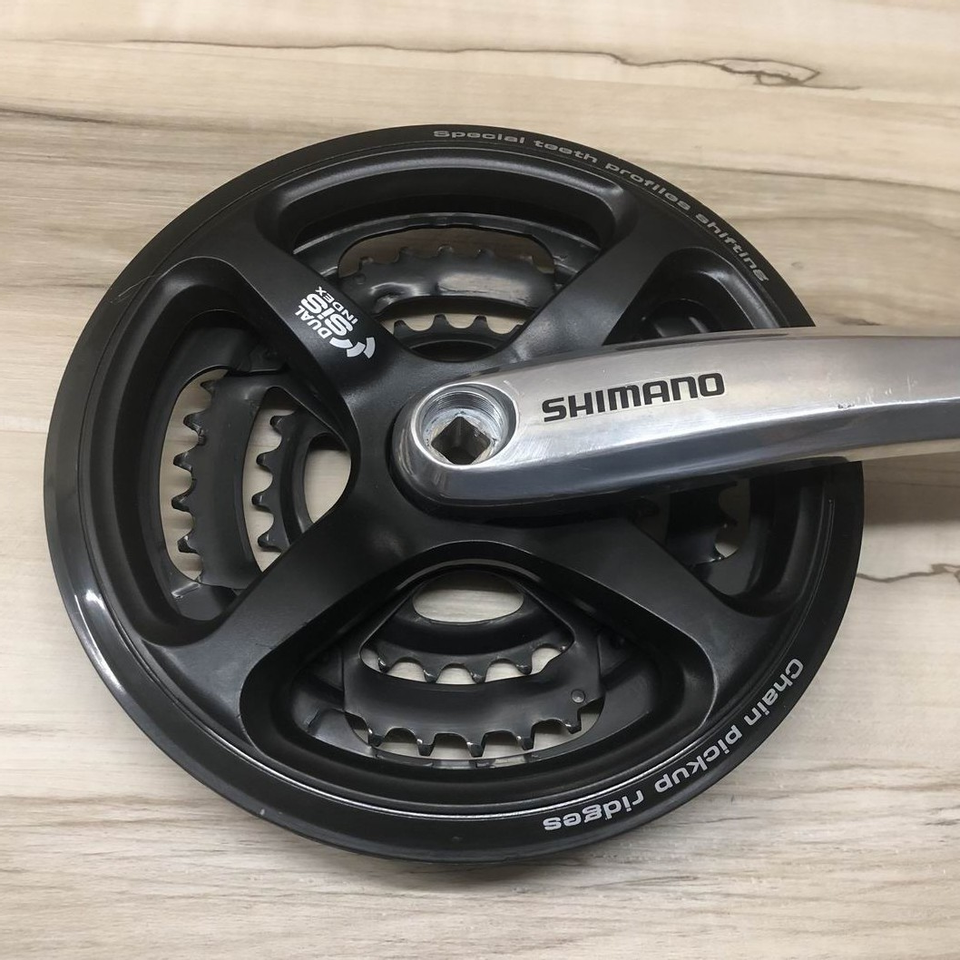 SHIMANO FC-M191 Mountain Bike Crankset Dual SIS Index 170mm 48/38/28 ...