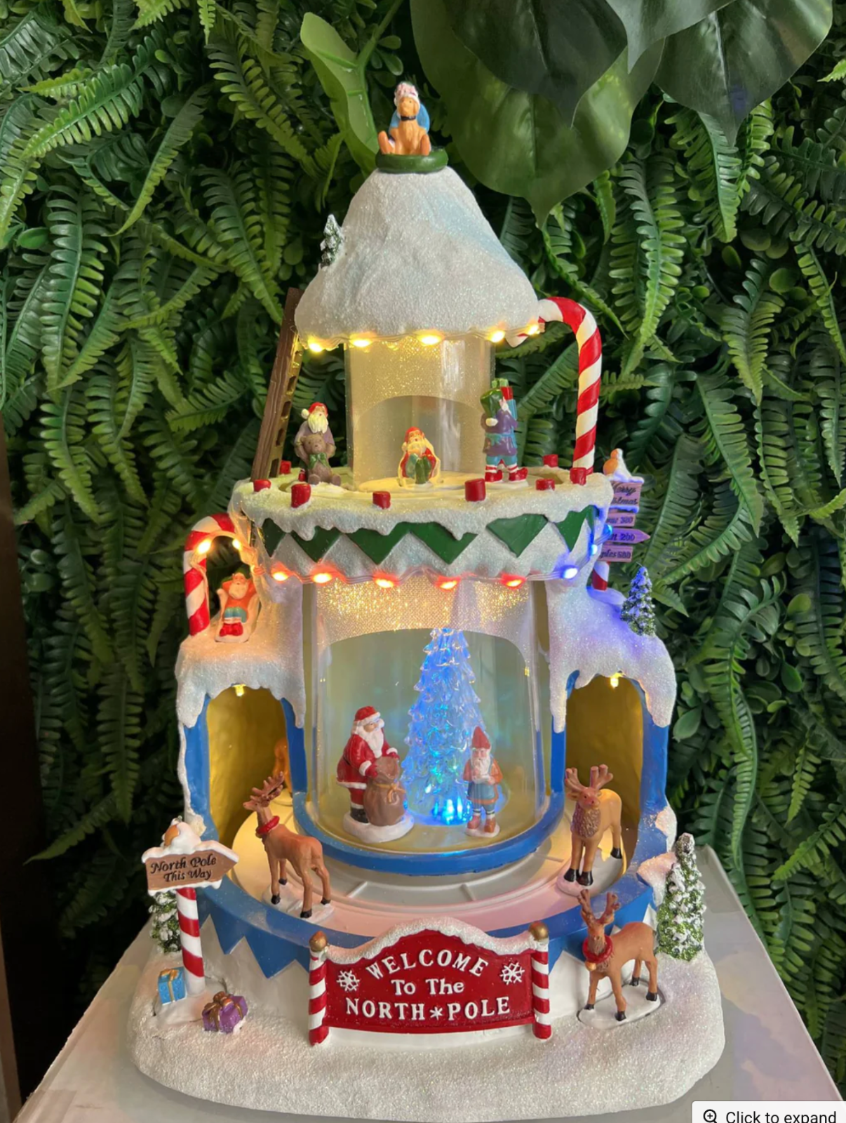 Christmas Village carnival Animated Musical Arctic scene elf double ...