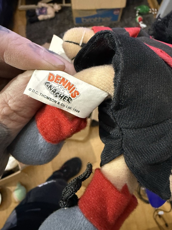 Dennis & Gnasher Soft Toy x2 Dennis The Menace The Beano Plush Vintage ...