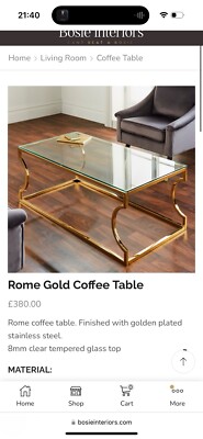 Rome Gold Coffee Table | eBay UK